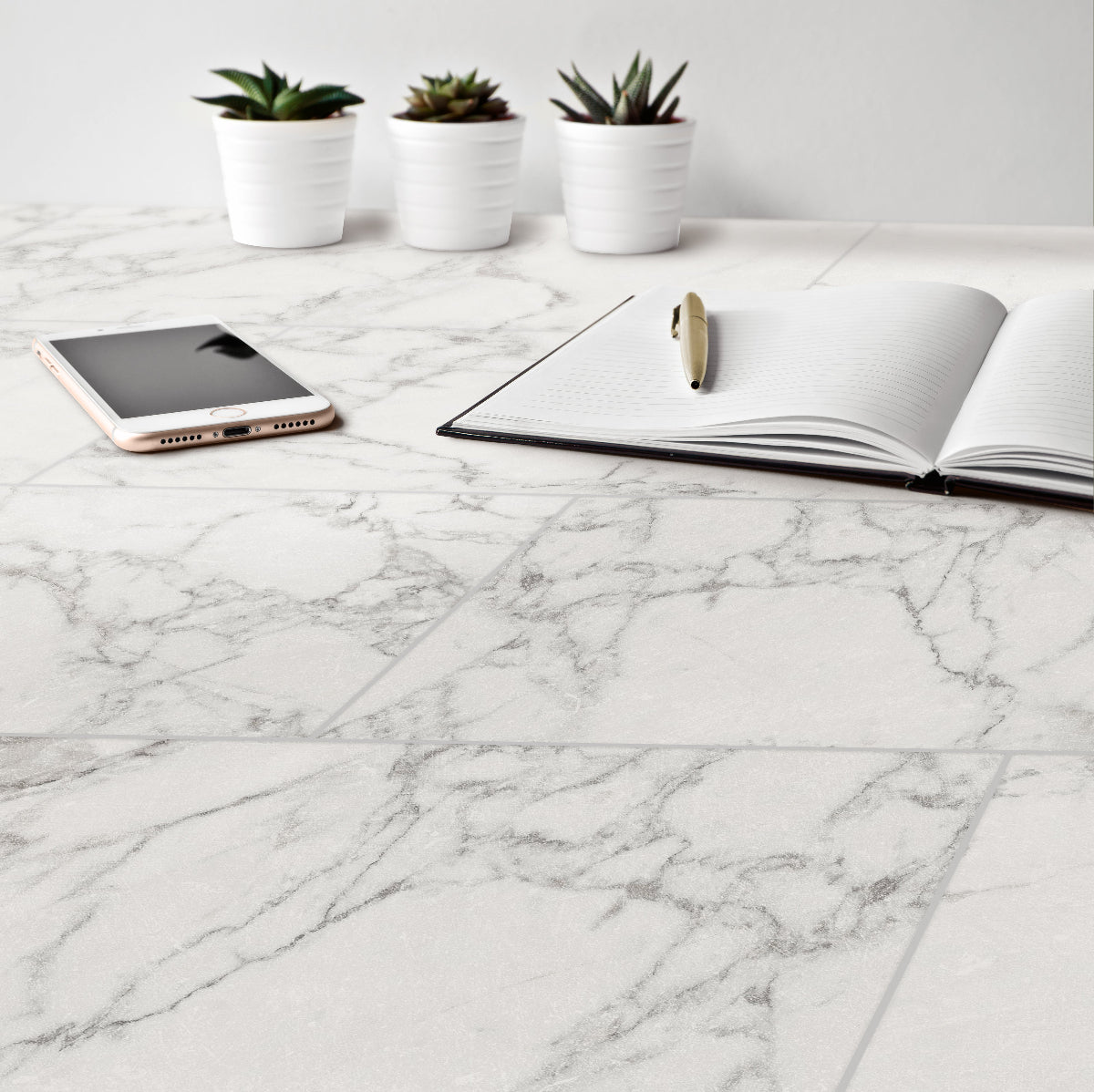 Céramique imitation marbre - Livingstone | Lanctôt Couvre-Sol Design